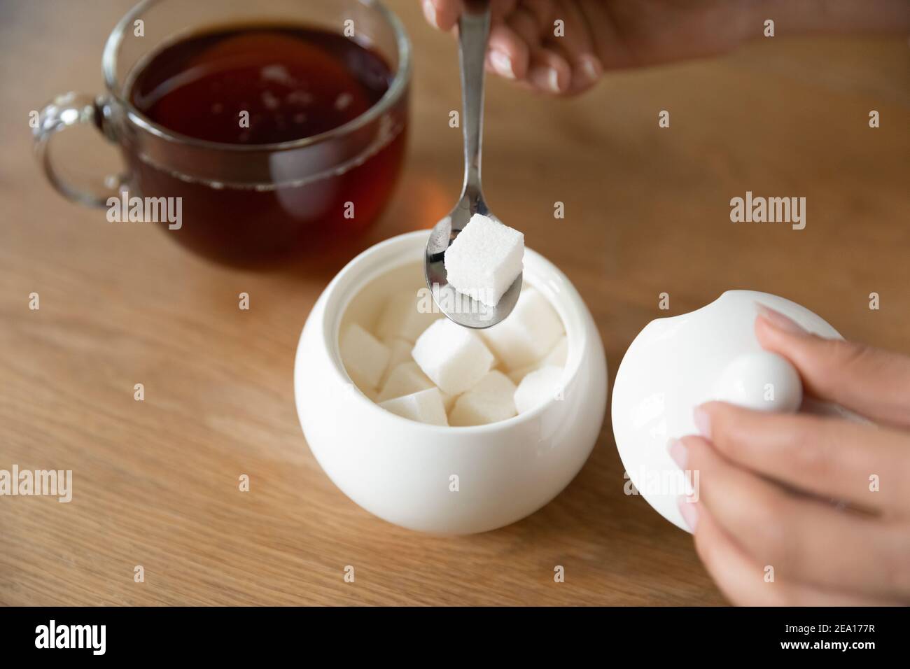 Put sugar hi-res stock photography and images - Alamy