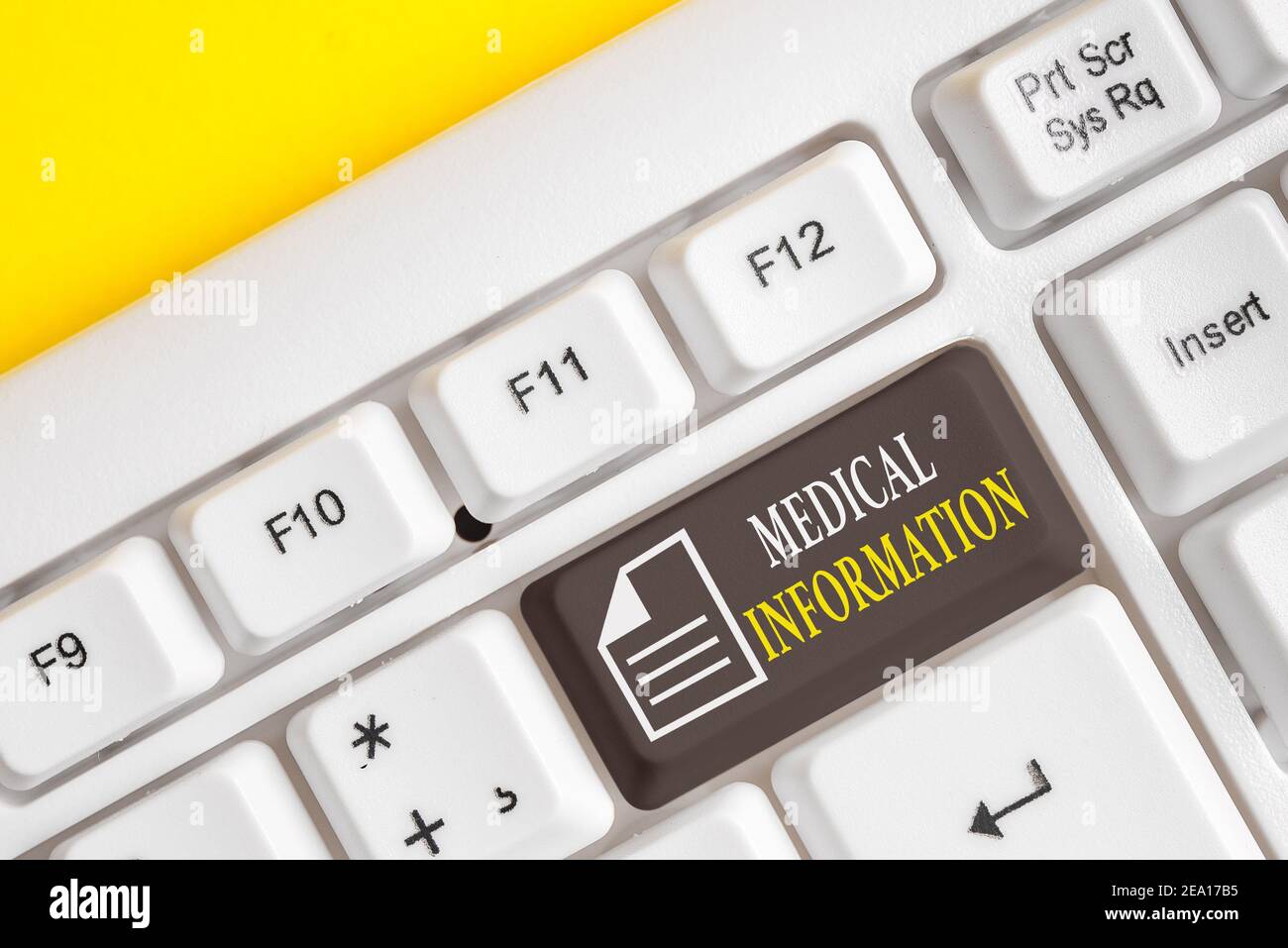 Word writing text Medical Information. Business photo showcasing an ...