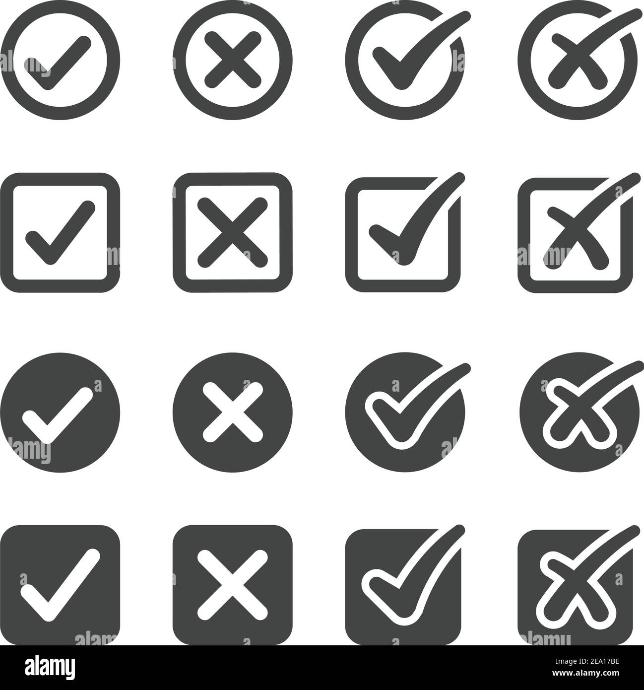 checkmark icon set Stock Vector Image & Art - Alamy