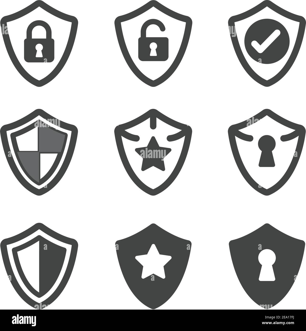 Shield icon Cut Out Stock Images & Pictures - Alamy