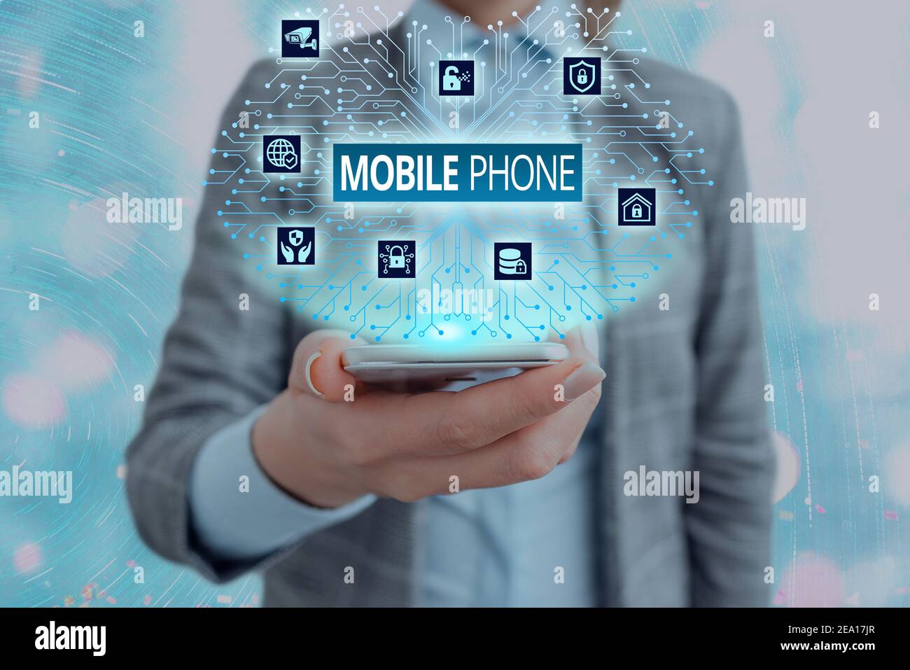 Conceptual hand writing showing Mobile Phone. Concept meaning A ...