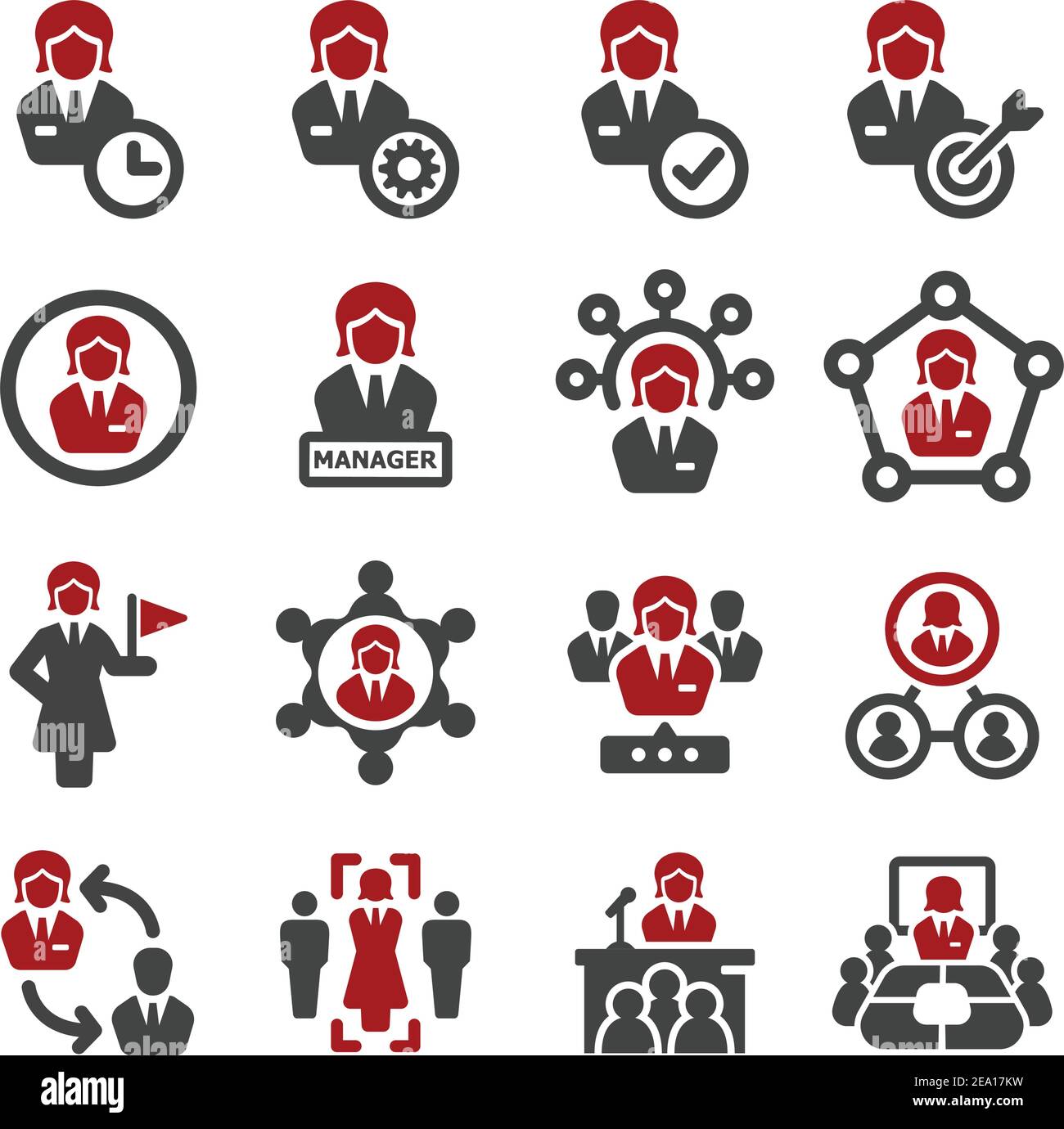 businesswoman icon set Stock Vector Image & Art - Alamy