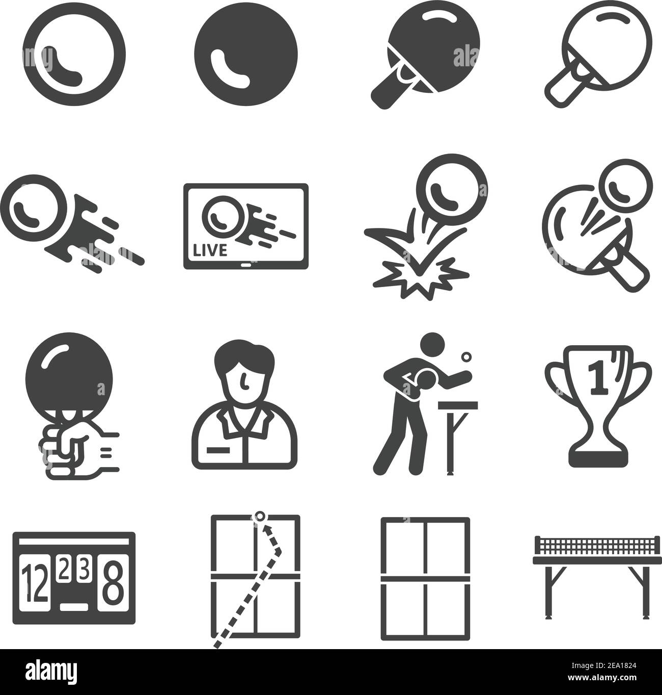 Table tennis trophy Black and White Stock Photos & Images - Alamy