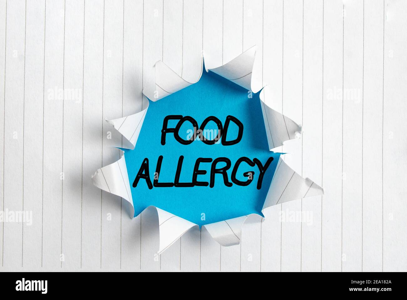 Writing note showing Food Allergy. Business concept for abnormal immune ...