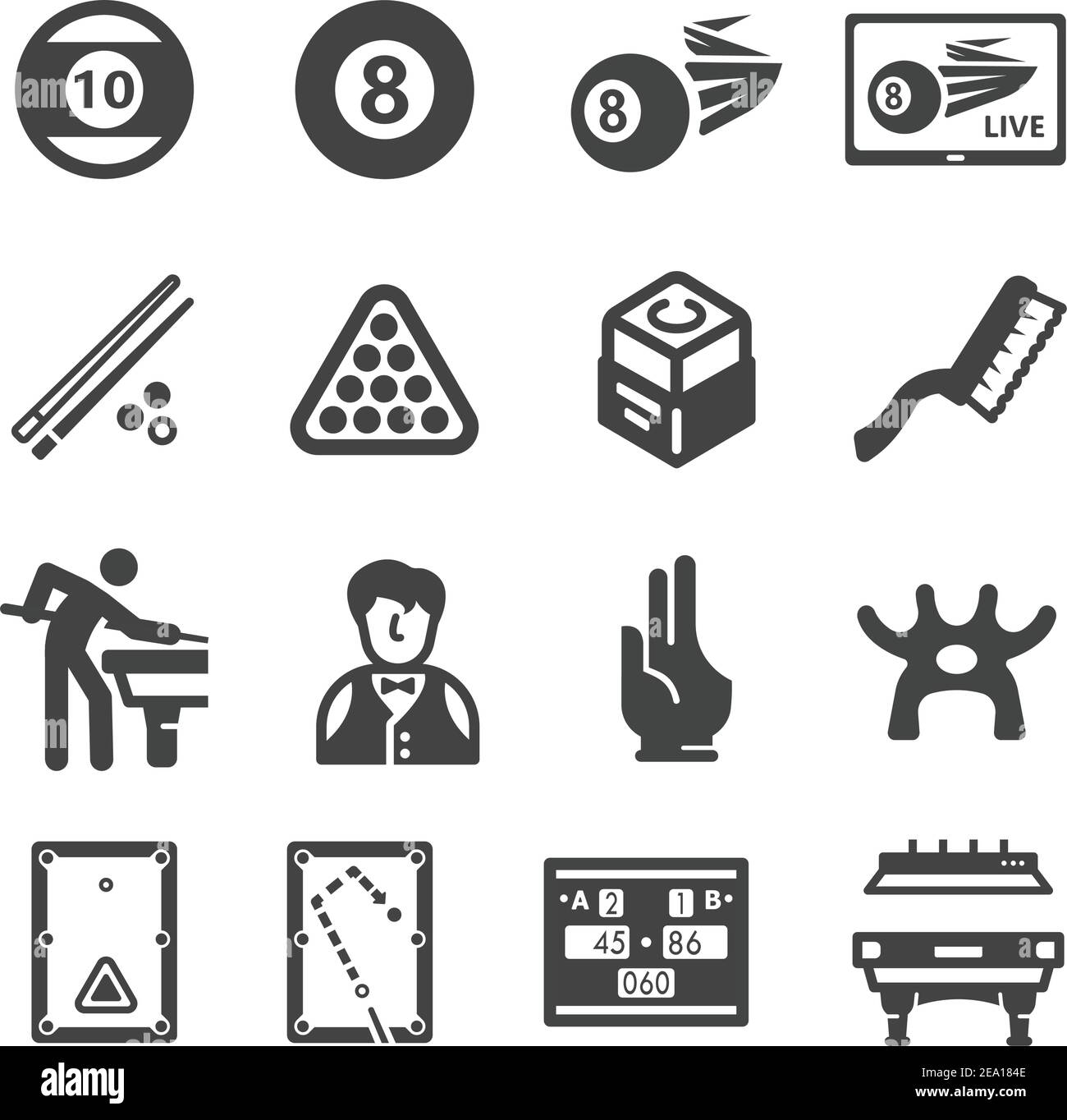 Billiard ball vector vectors hi-res stock photography and images - Alamy