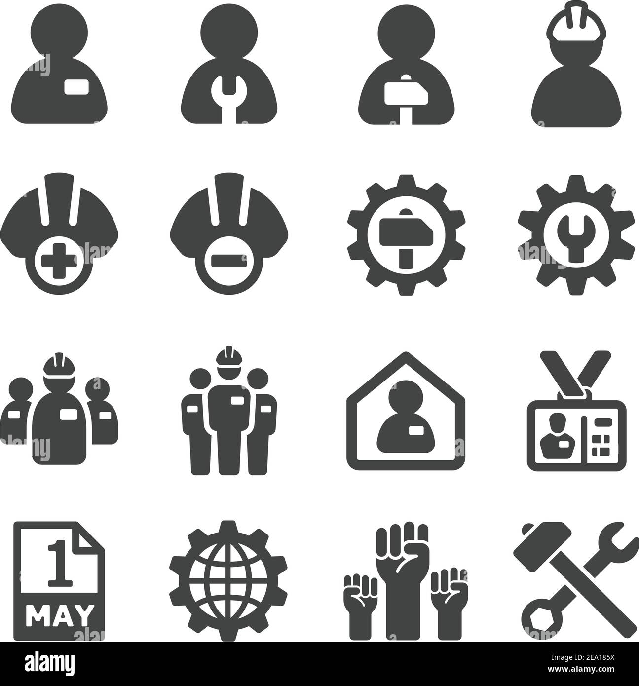 labour,crew icon set Stock Vector Image & Art - Alamy