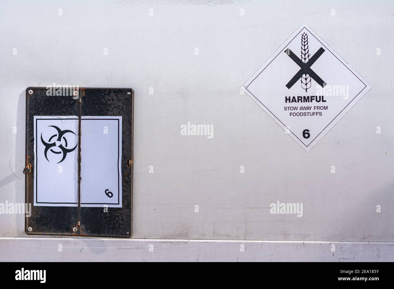 Dangerous goods danger labels, class 6 infectious and harmful products ...