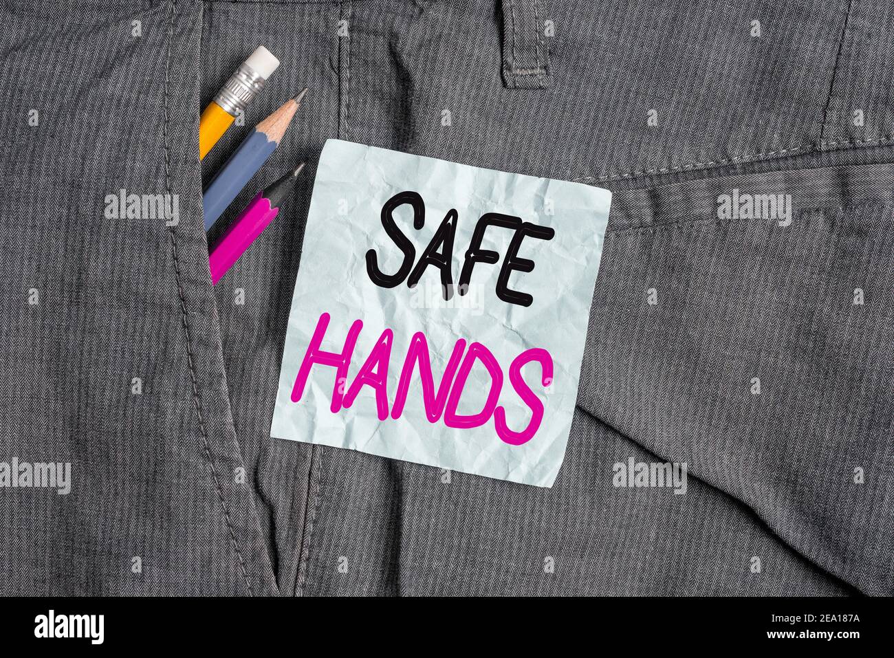 Word writing text Safe Hands. Business photo showcasing Ensuring the ...