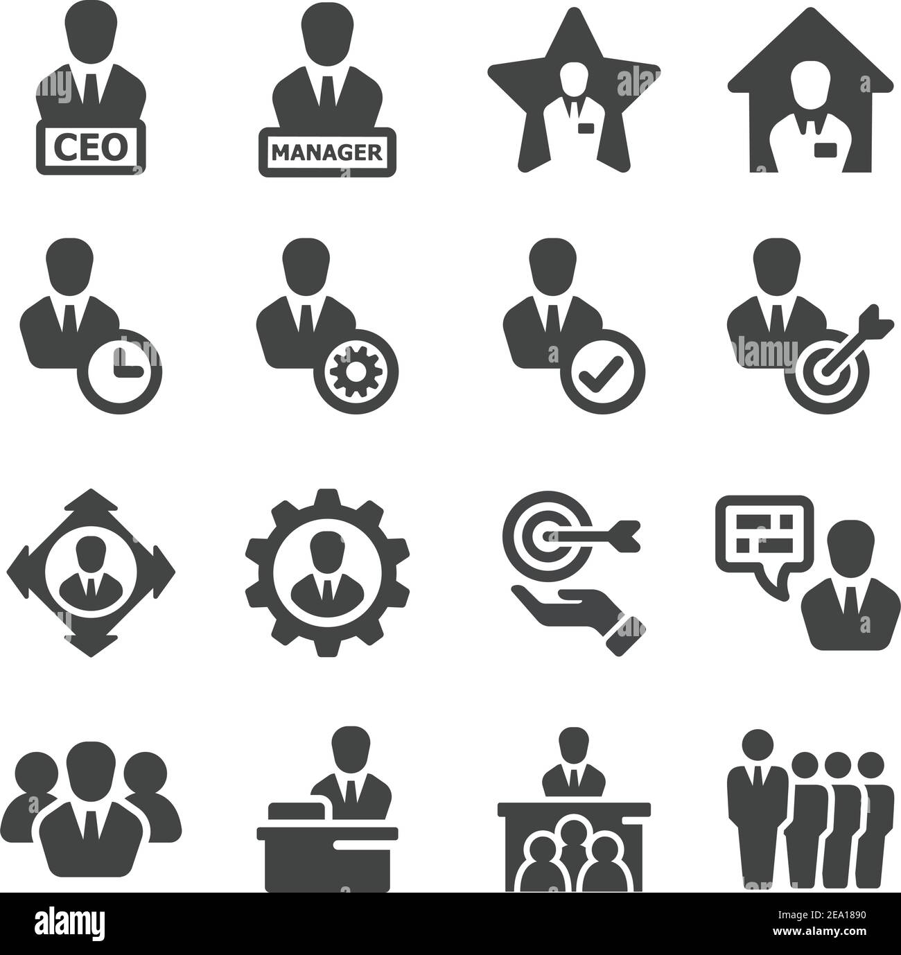 CEO,manager icon set Stock Vector Image & Art - Alamy