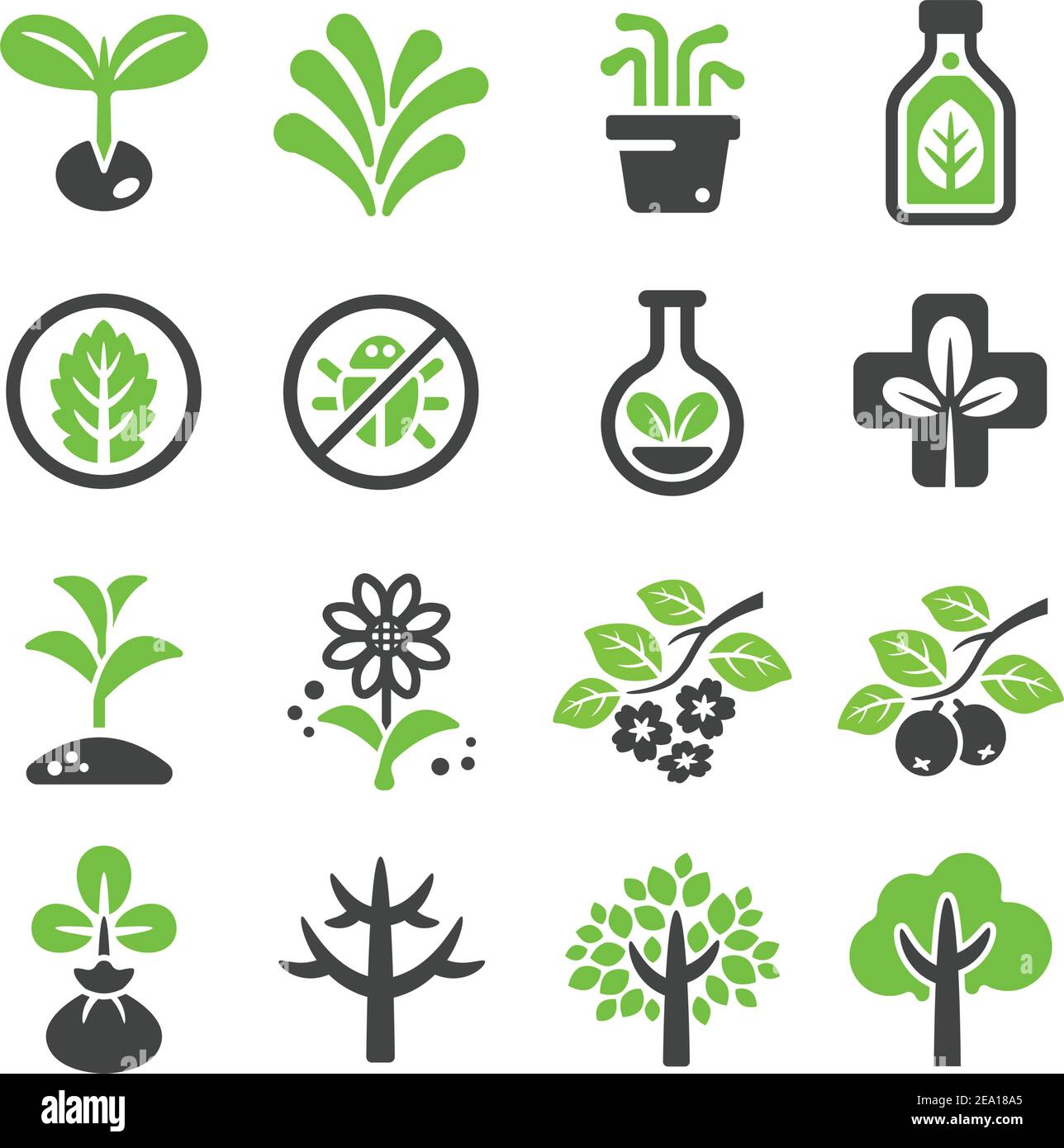 plant icon set Stock Vector Image & Art - Alamy