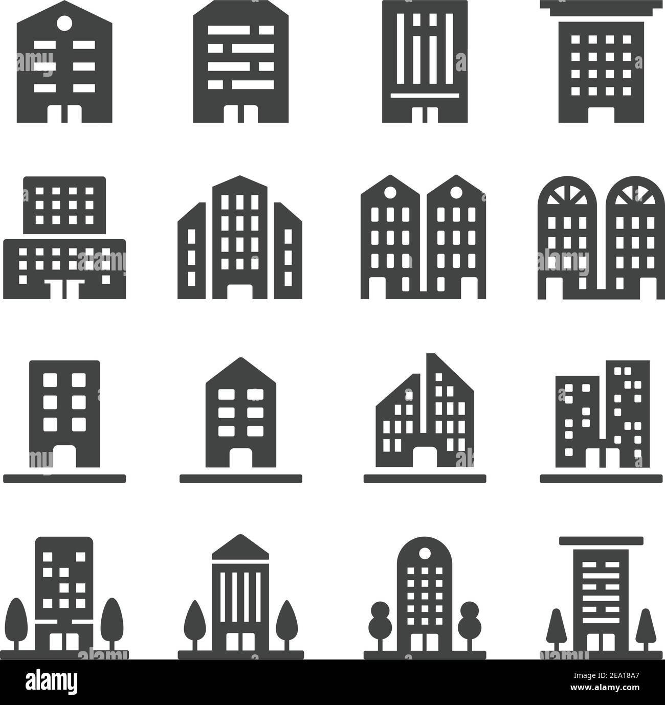 building icon set Stock Vector Image & Art - Alamy
