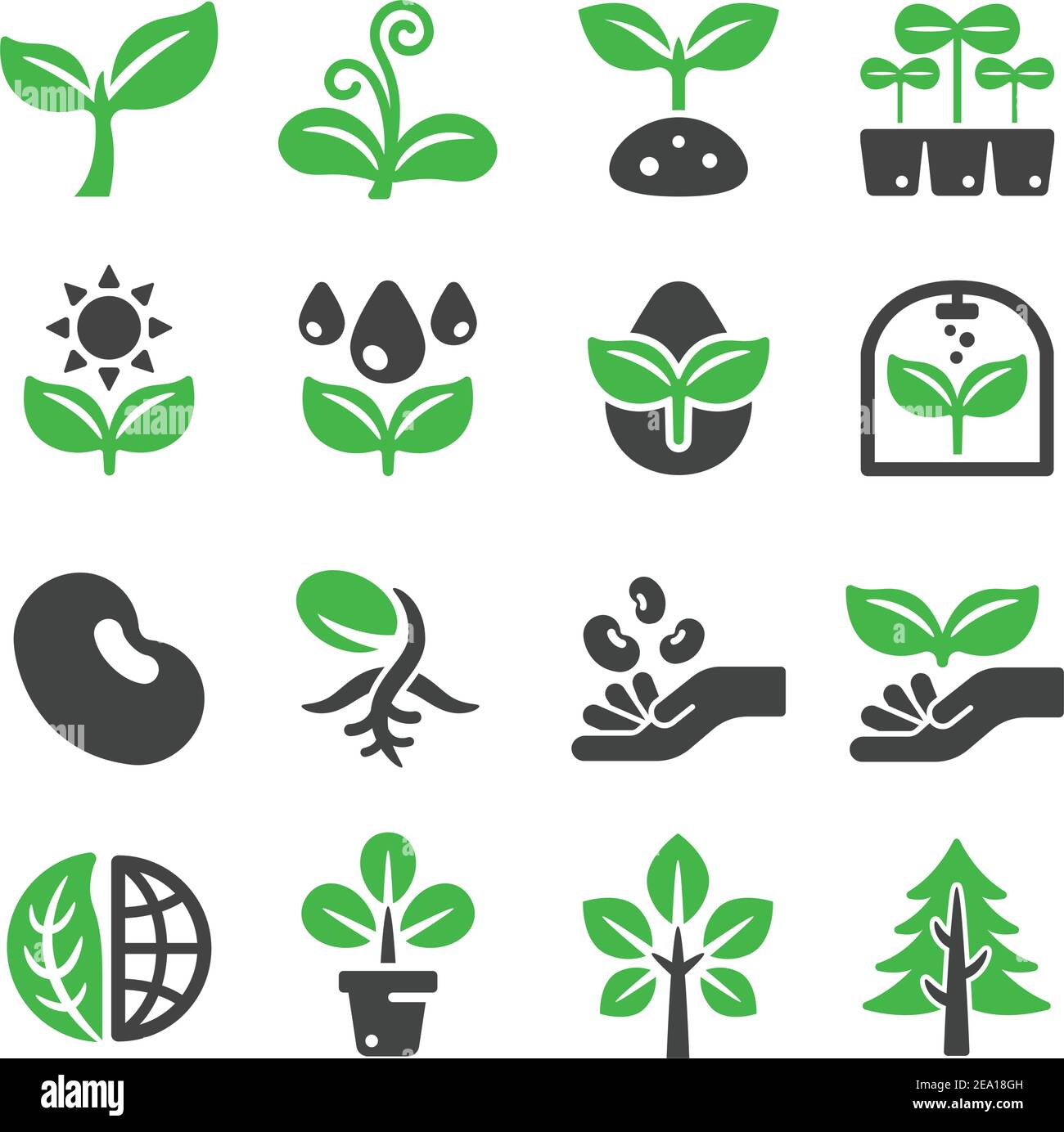 plant icon set Stock Vector Image & Art - Alamy