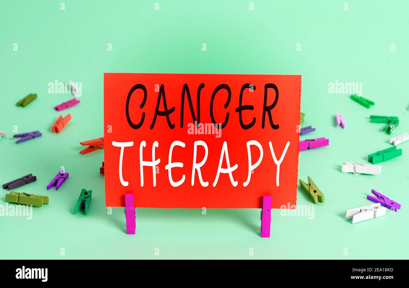 Text sign showing Cancer Therapy. Business photo showcasing the ...