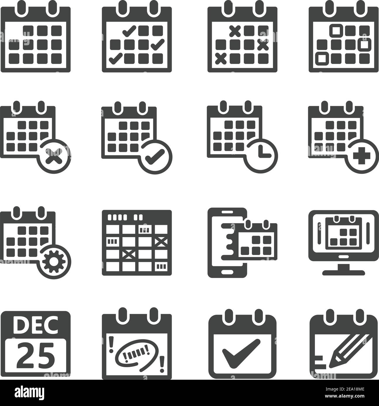 Icon schedule program time Stock Vector Images - Alamy