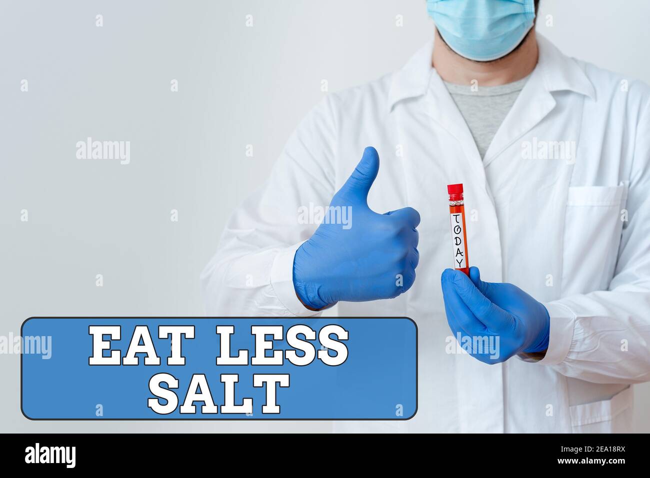 Word writing text Eat Less Salt. Business photo showcasing reducing the ...
