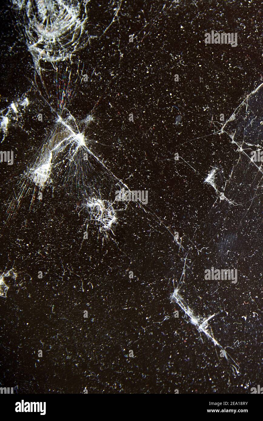 Black broken laptop screen with deep cracks, creative background Stock ...