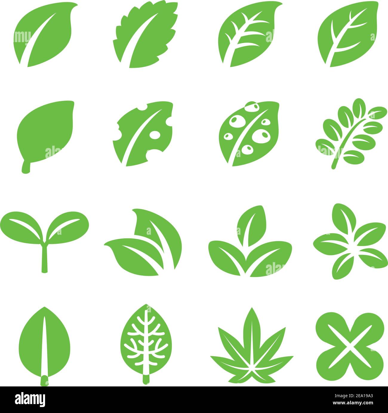 leaf icon set,vector illustration Stock Vector Image & Art - Alamy