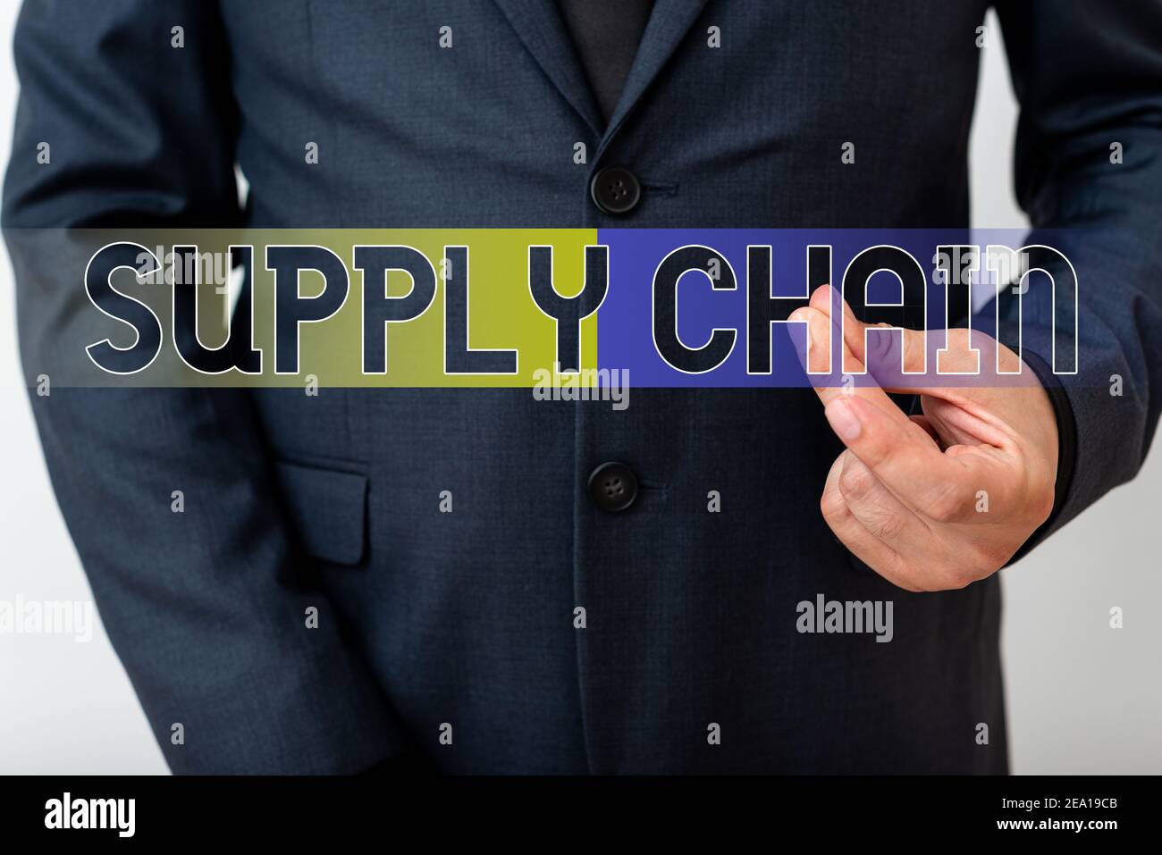 Writing Note Showing Supply Chain Business Concept For System Of Organization And Processes