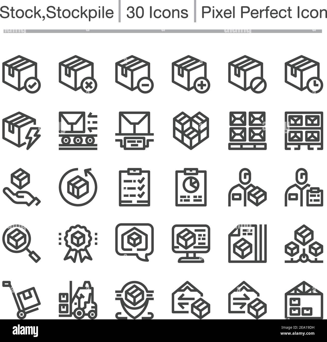 Inventory control line icon Cut Out Stock Images & Pictures - Alamy
