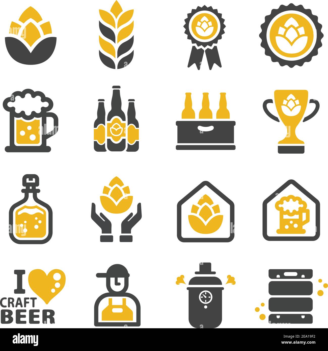craft beer icon set Stock Vector Image & Art - Alamy