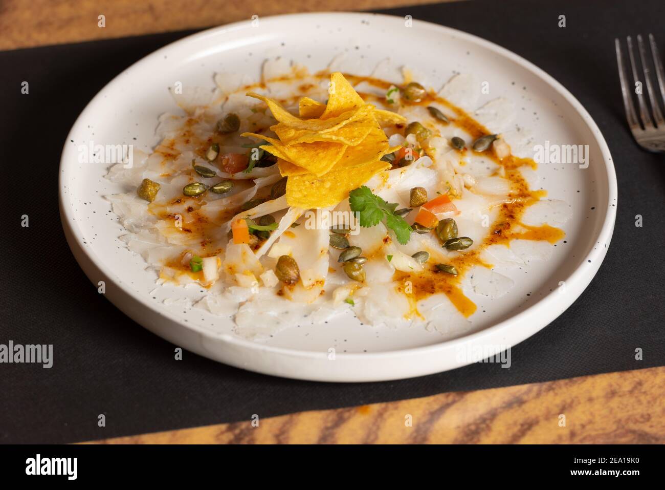 Carpaccio cod fish hi-res stock photography and images - Alamy