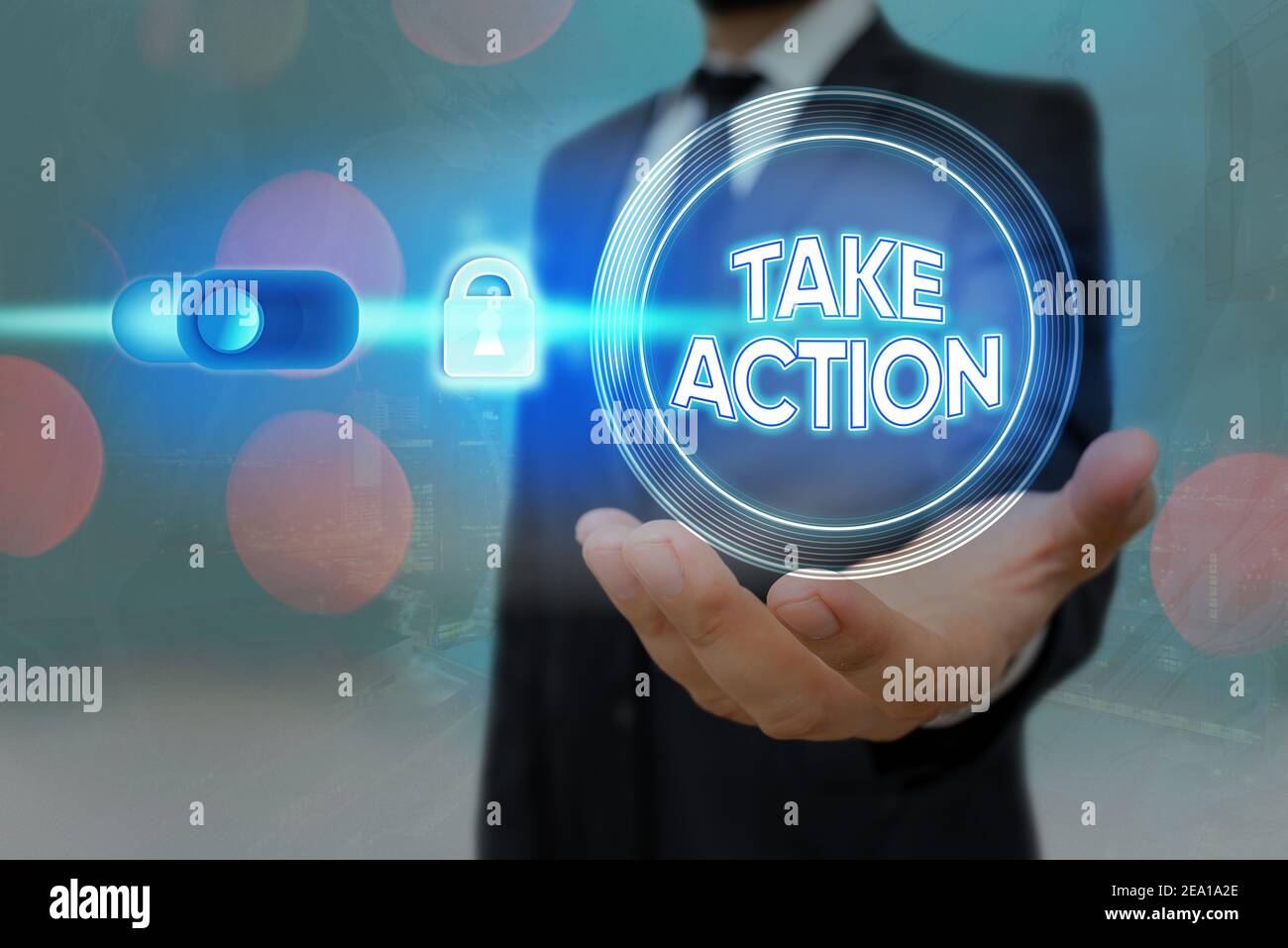 Text sign showing Take Action. Business photo text advices someone to ...