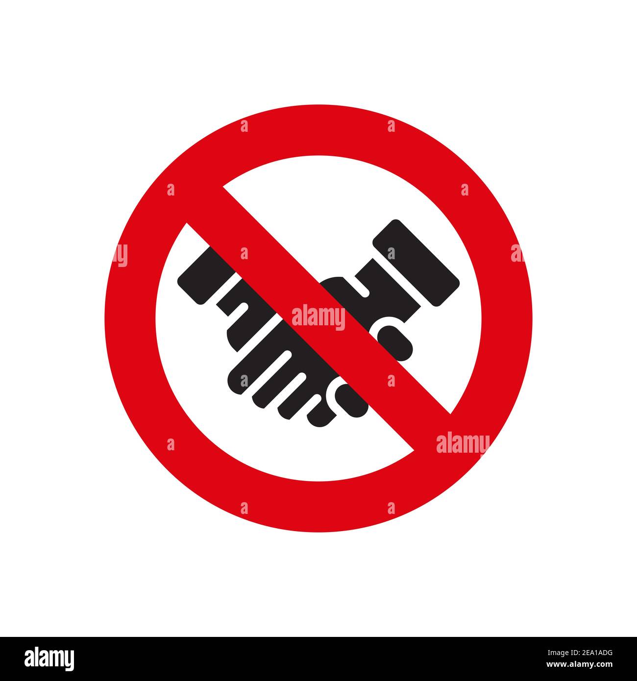 No handshake icon, color, line, outline vector sign, linear style ...