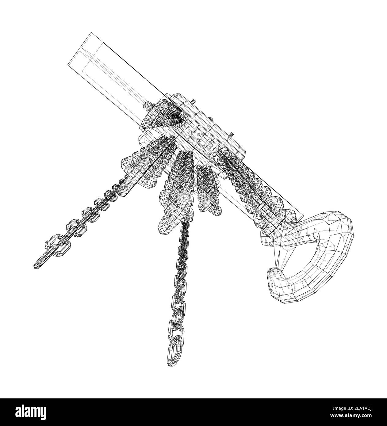 Hoist chain block Stock Vector Images - Alamy