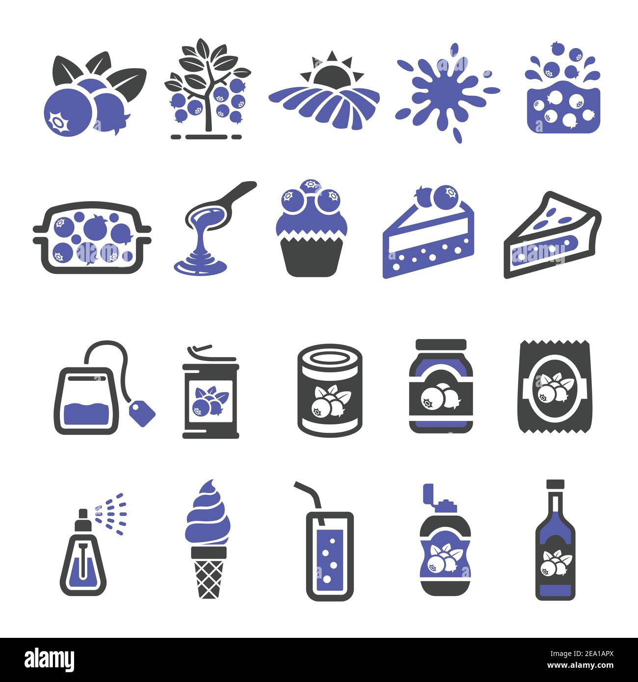 Blueberry farm Stock Vector Images - Alamy