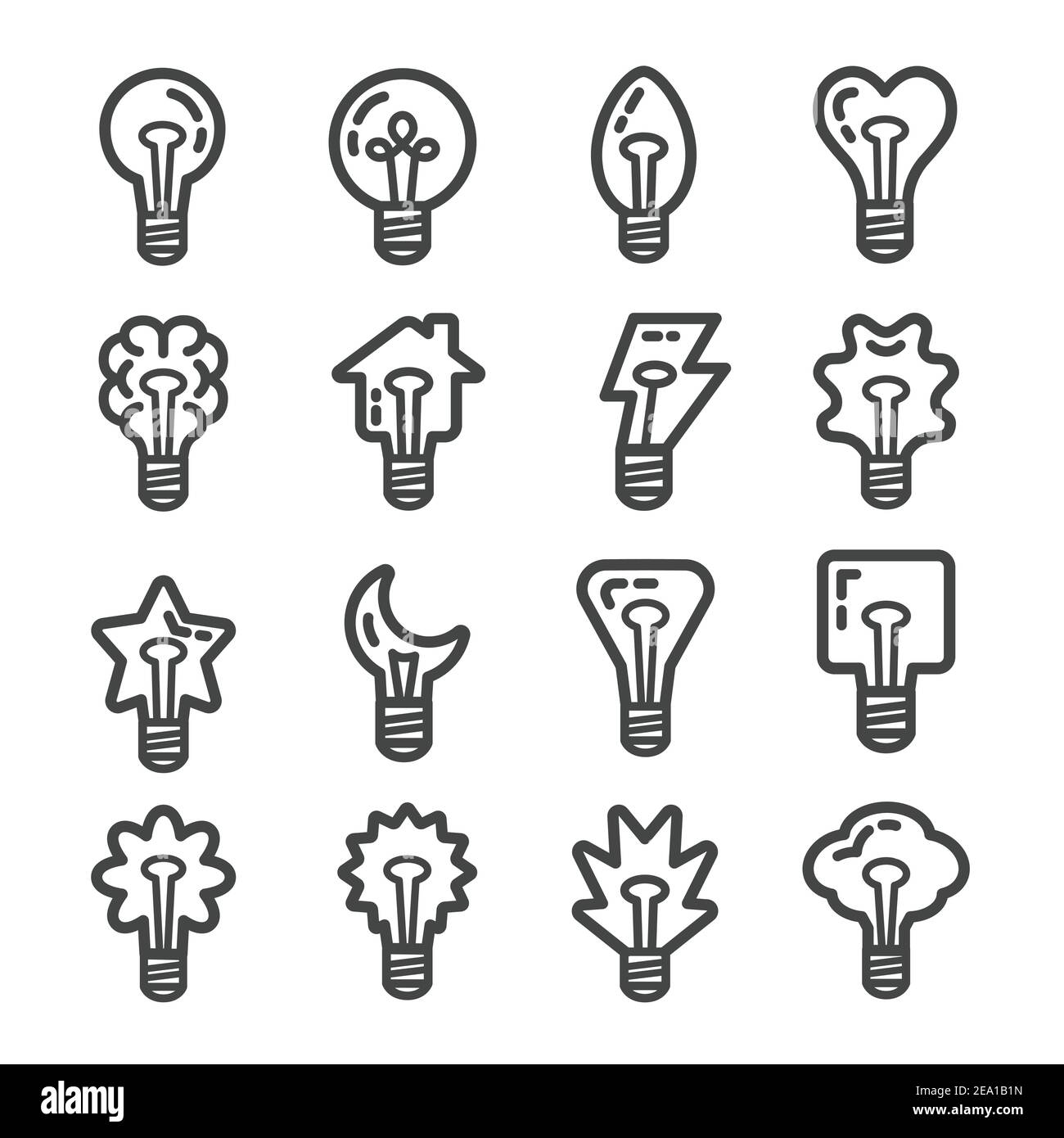 creative light bulb line icon,vector illustration Stock Vector Image ...