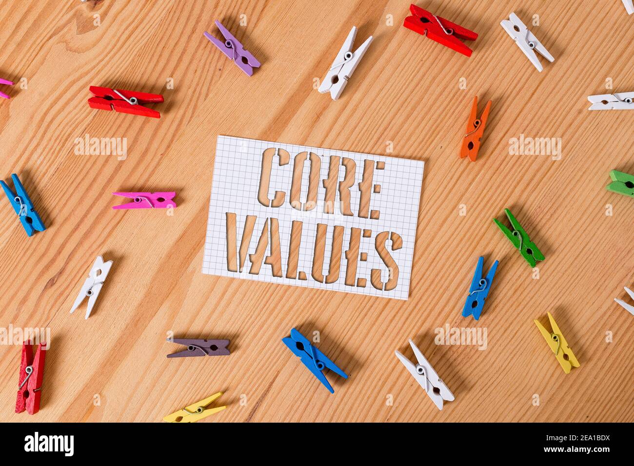 Handwriting text writing Core Values. Conceptual photo belief an ...