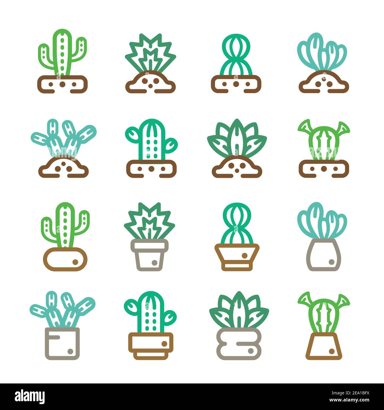 Cartoon Succulent High Resolution Stock Photography and Images - Alamy