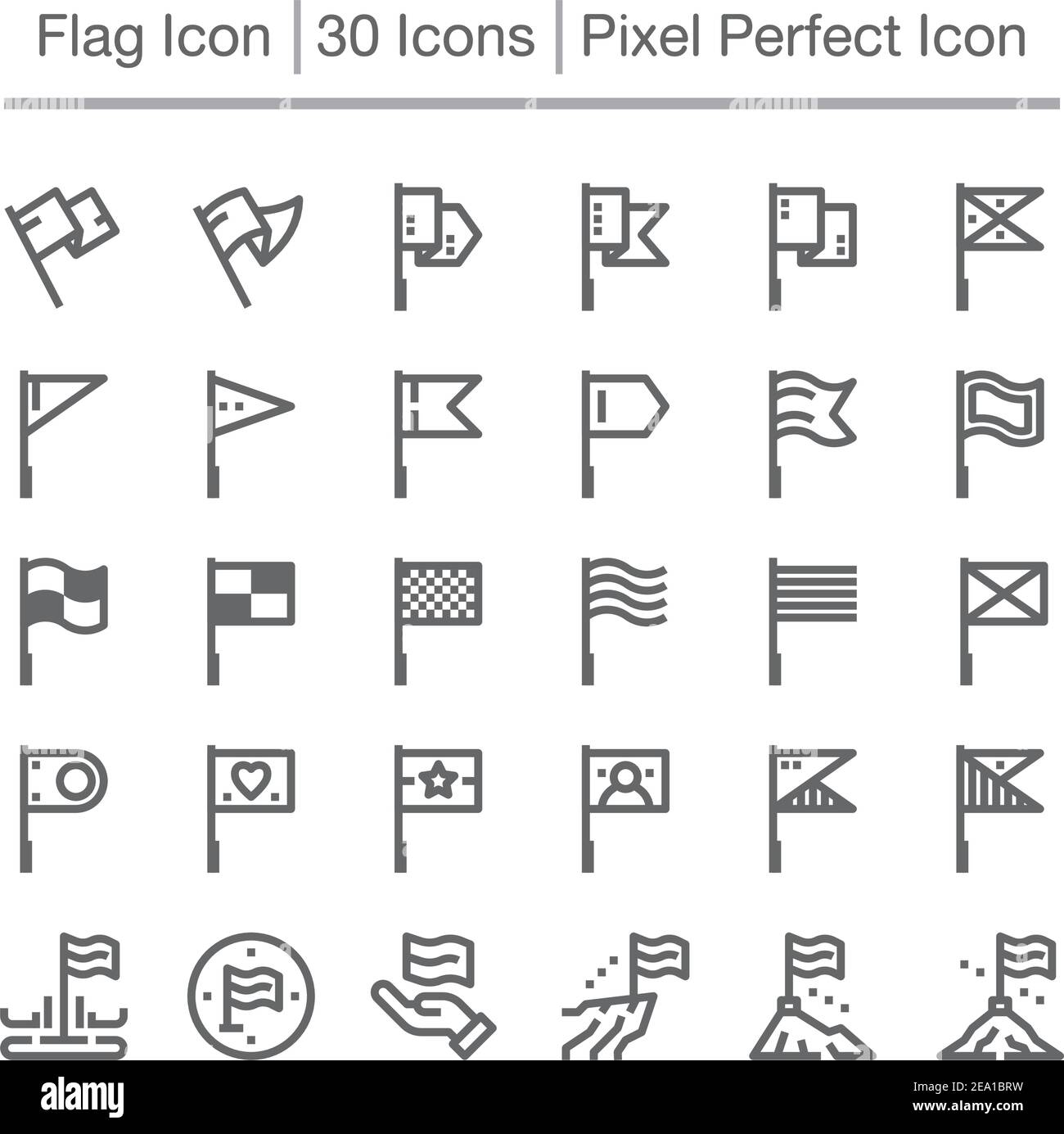 flag line icon,editable stroke,pixel perfect icon Stock Vector Image ...