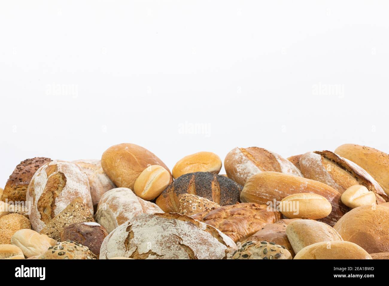 The bakery store has gathered all types of bread that it bakes in its ...