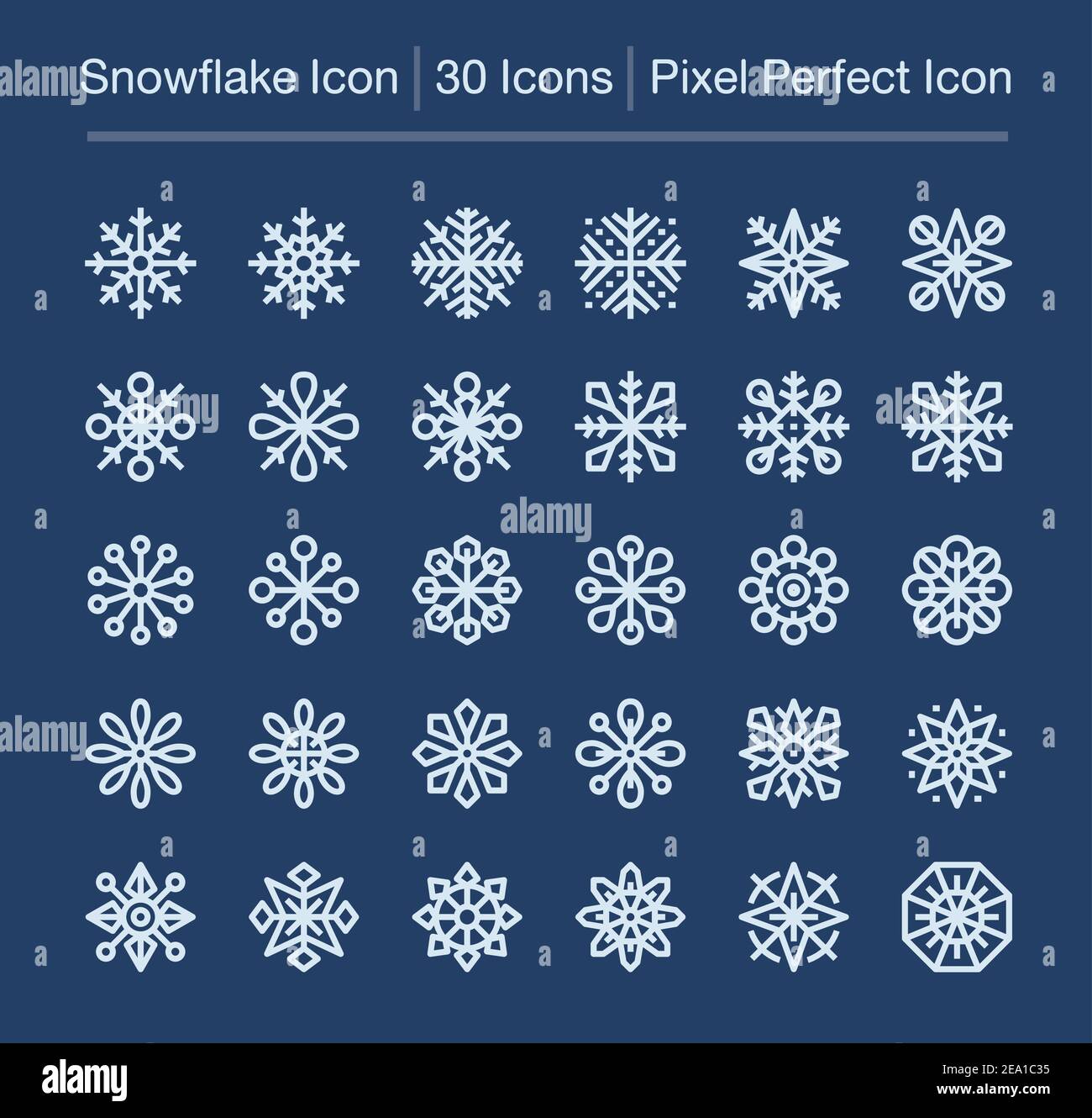snowflake line icon,editable stroke,pixel perfect icon Stock Vector ...