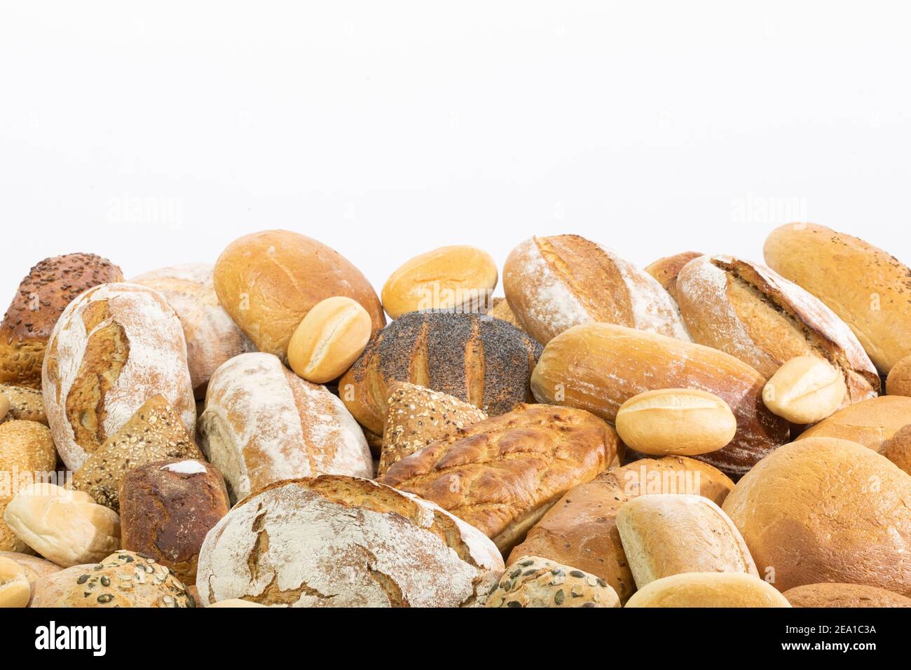 The bakery store has gathered all types of bread that it bakes in its ...