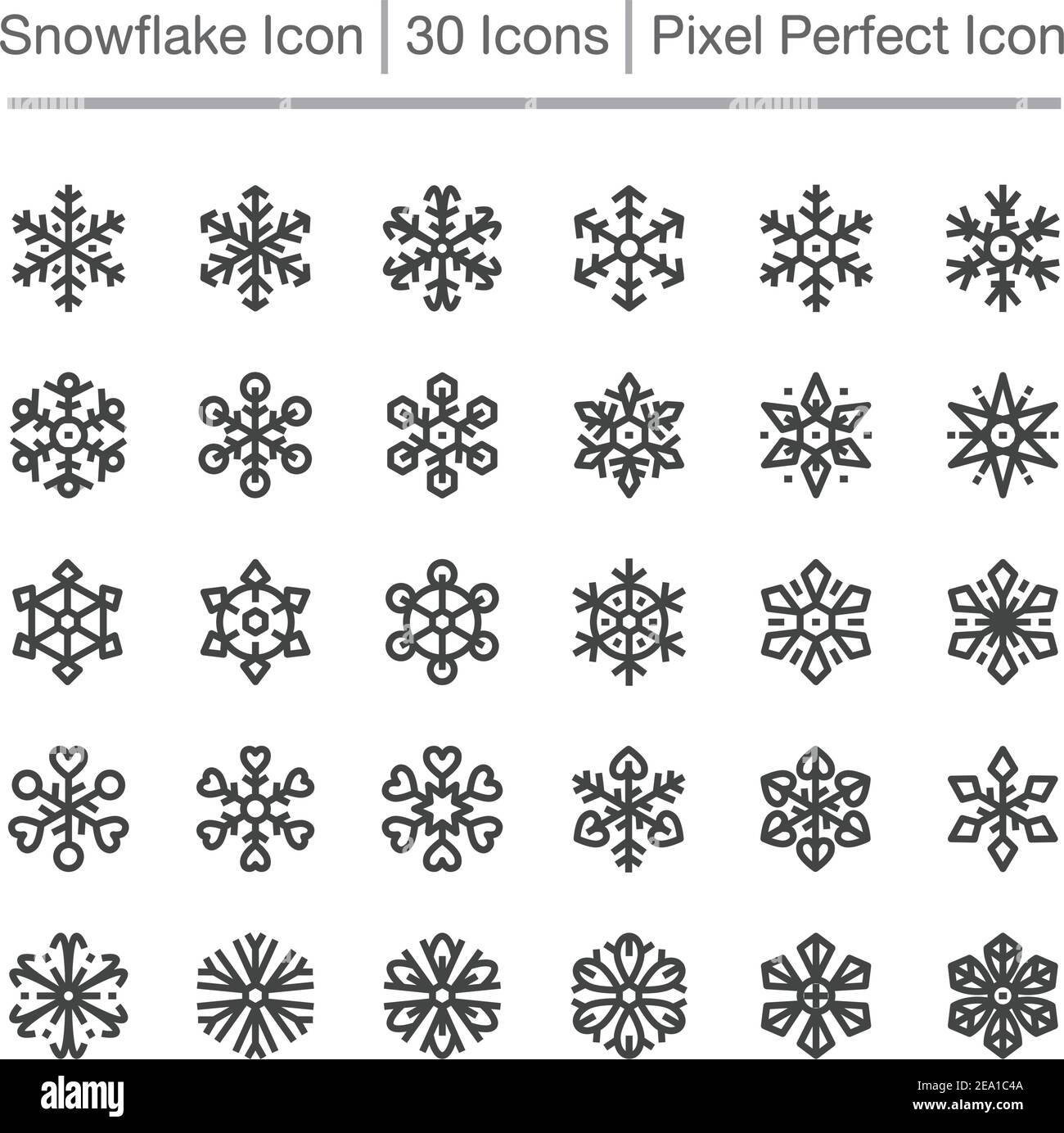 snowflake line icon,editable stroke,pixel perfect icon Stock Vector ...