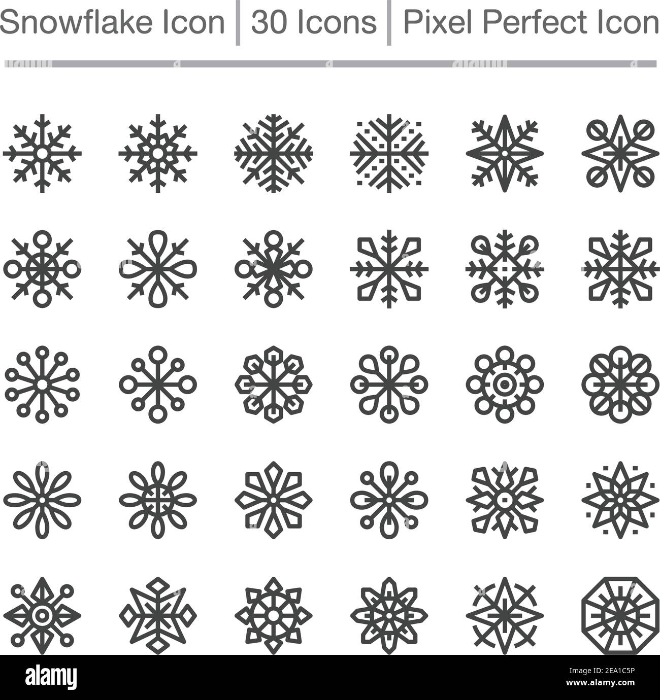 snowflake line icon,editable stroke,pixel perfect icon Stock Vector ...