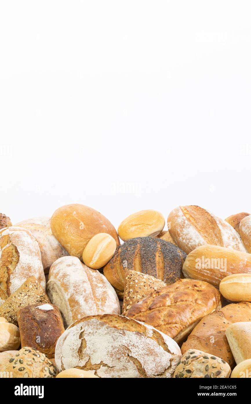 The bakery store has gathered all types of bread that it bakes in its ...