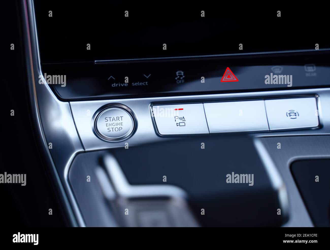 Modern luxury car Interior. Close up detailed view of interior Stock ...