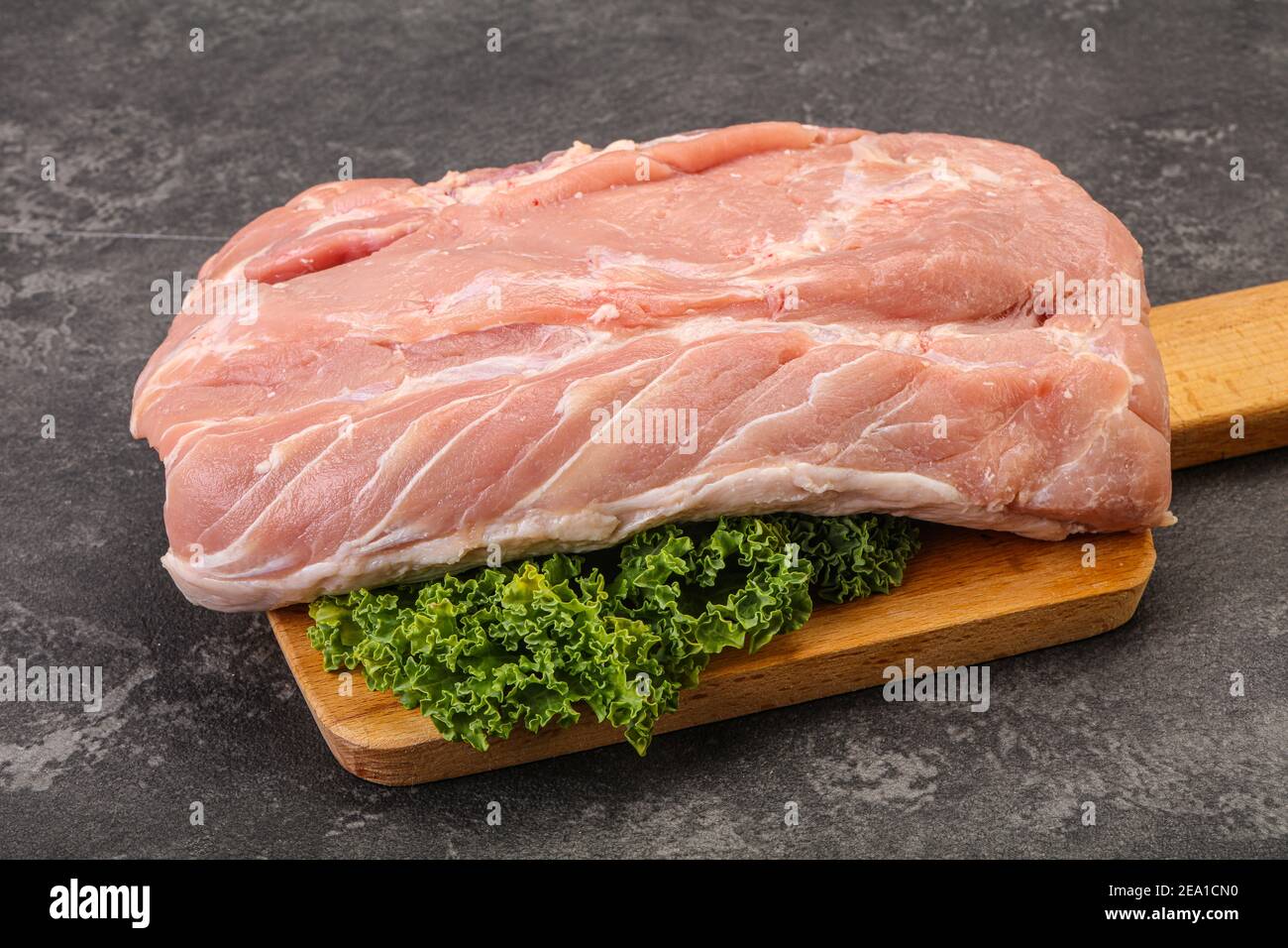 Raw pork loin meat for cooking Stock Photo - Alamy