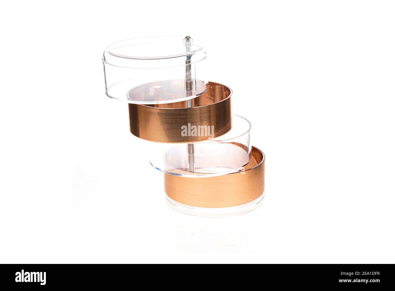 stainless metal meal server tray isolated Stock Photo - Alamy