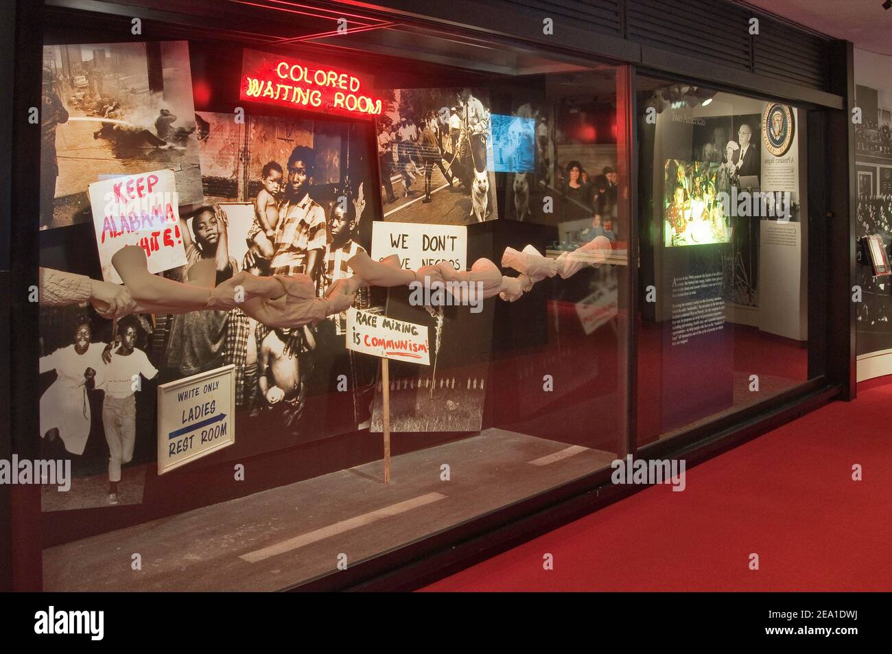 Historic photos at Civil Rights section at Lyndon Baines Johnson ...