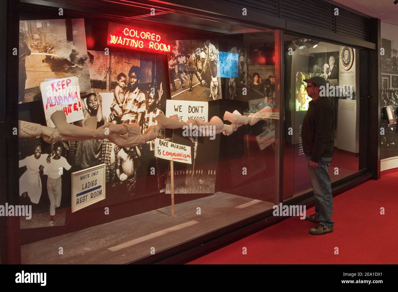 Historic photos at Civil Rights section at Lyndon Baines Johnson ...