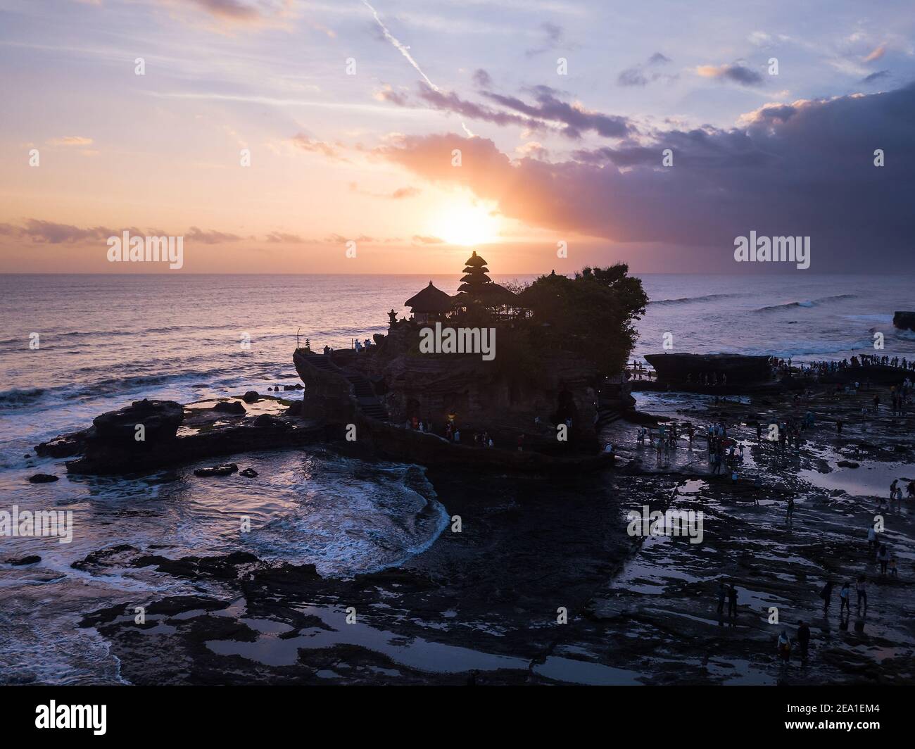 Tanah Lot Hindu Temple Sunset Bali Indonesia Stock Photo - Alamy