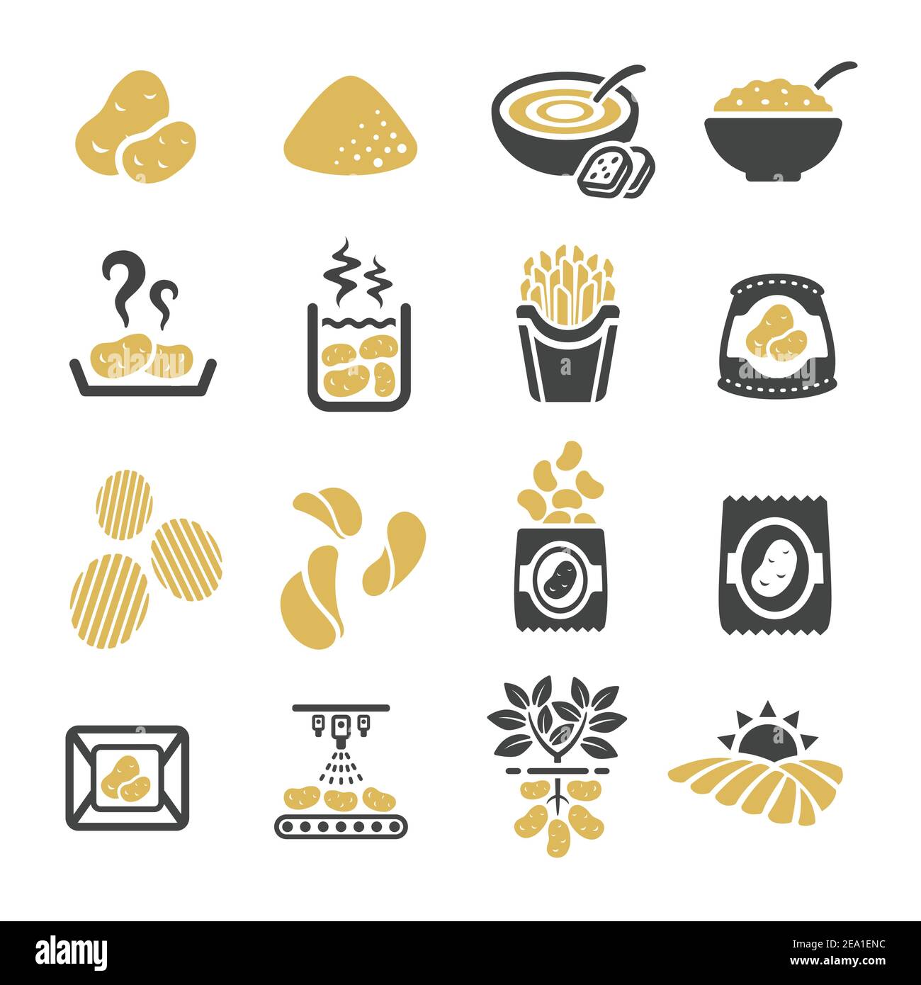 potato icon set,vector and illustration Stock Vector Image & Art - Alamy
