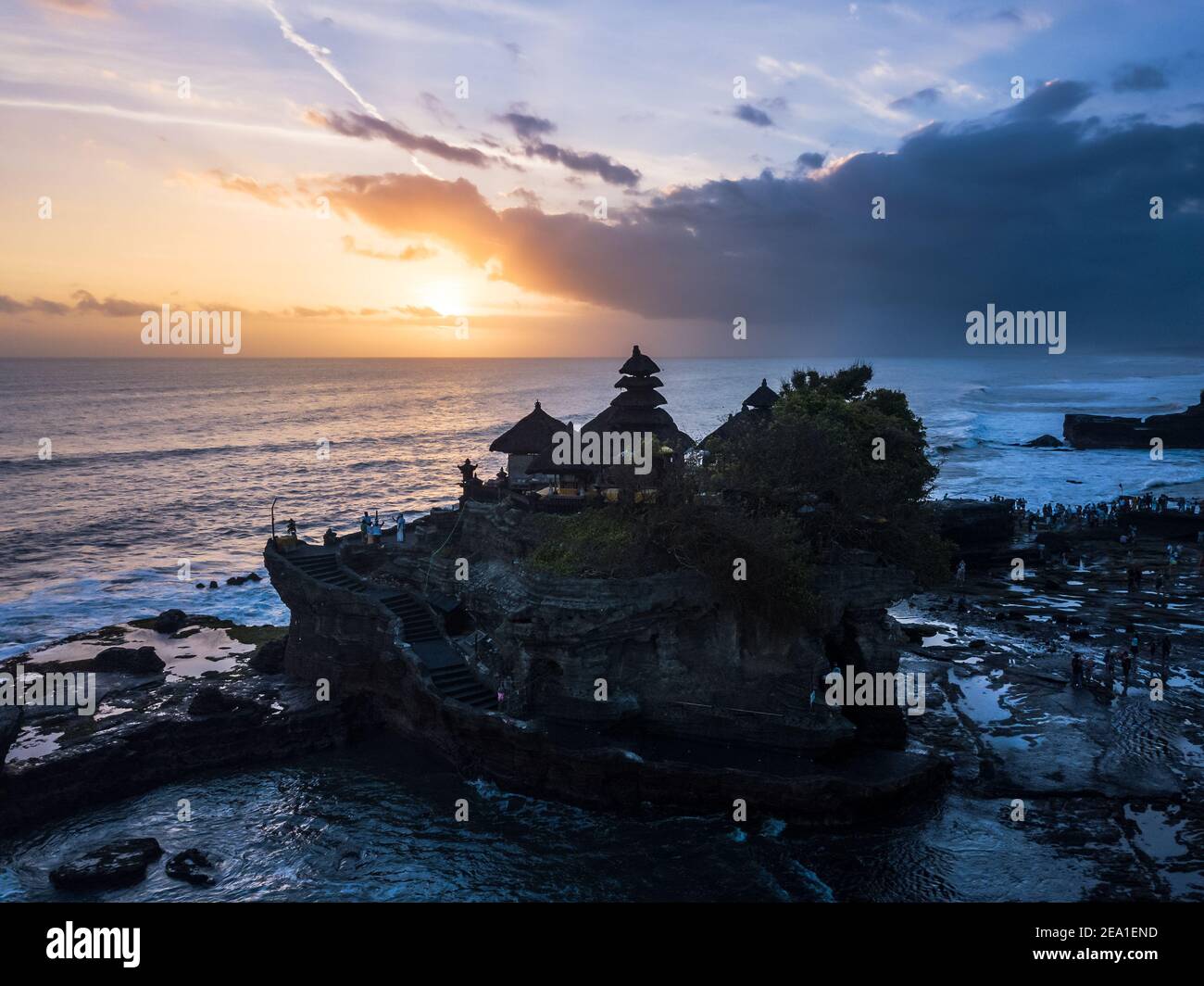 Tanah Lot Hindu Temple Sunset Bali Indonesia Stock Photo - Alamy