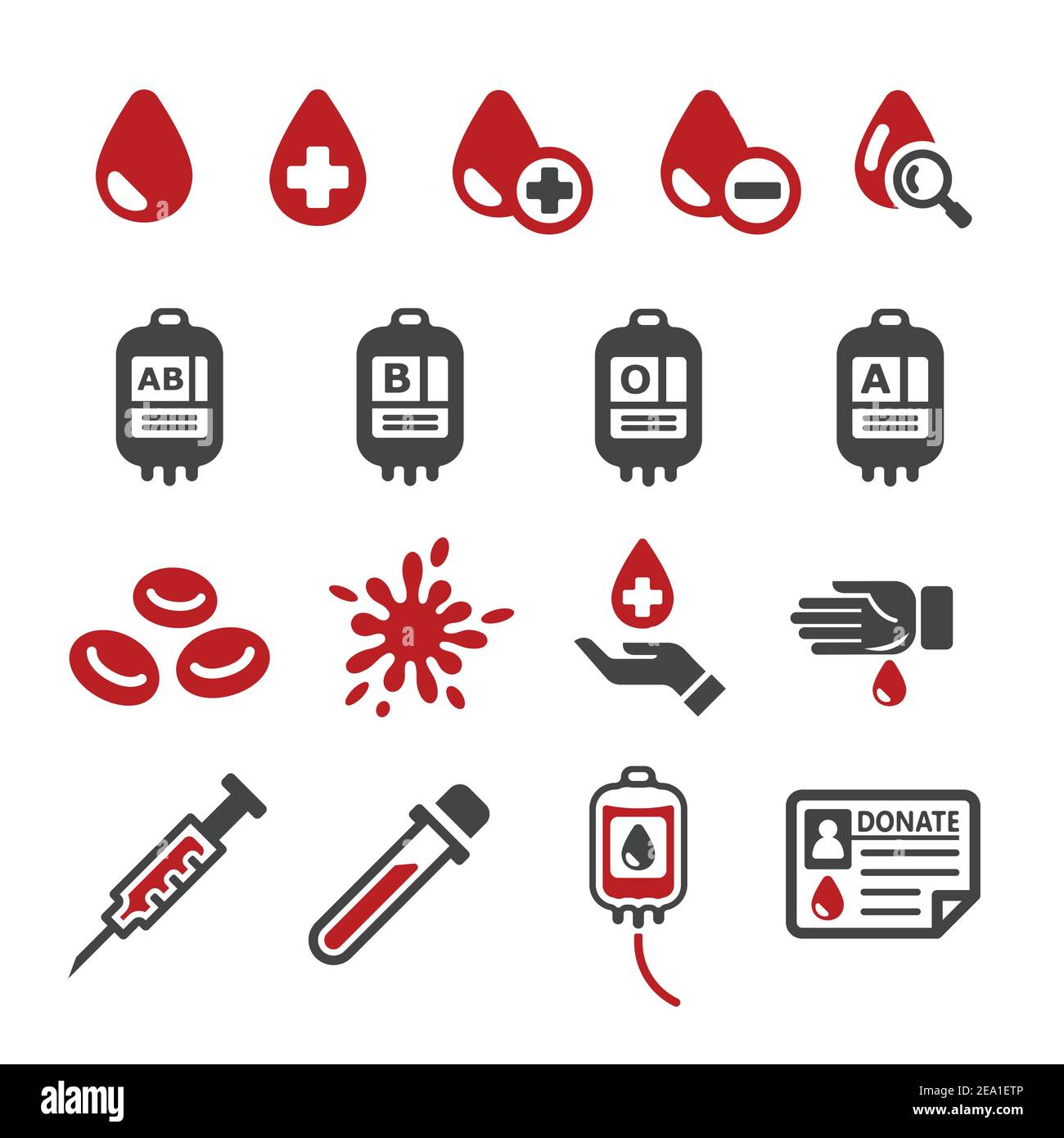 Blood donation bag icon Stock Vector Images - Alamy