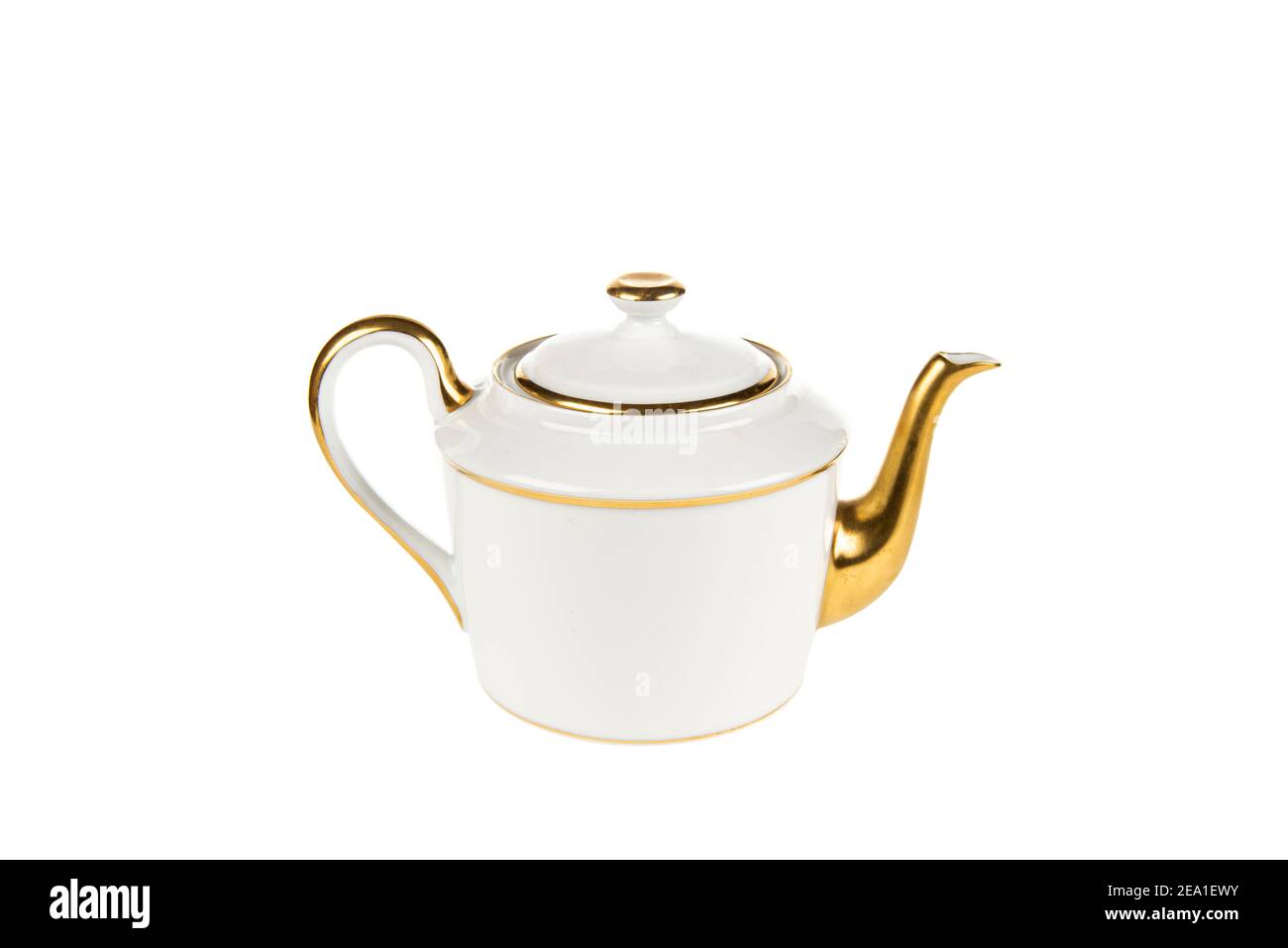 ceramic tea pot retro design isolated Stock Photo - Alamy