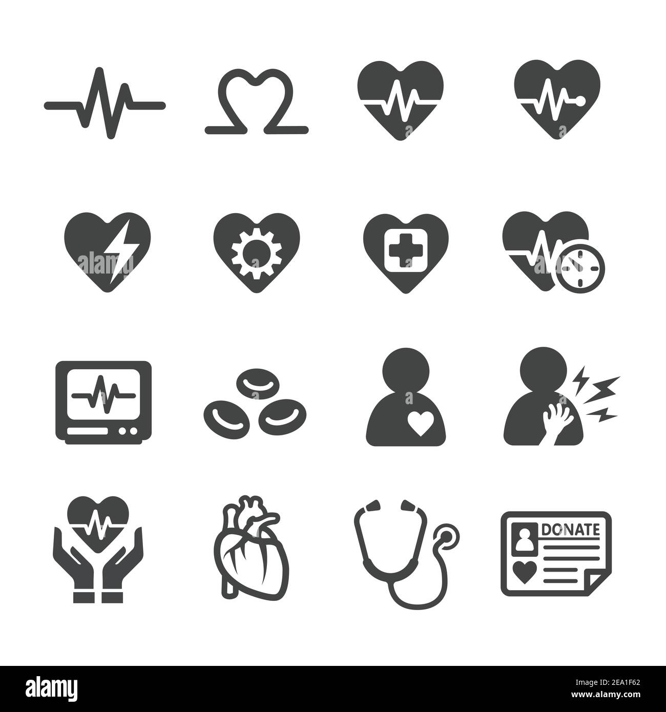 Heart care donate icon Stock Vector Images - Alamy